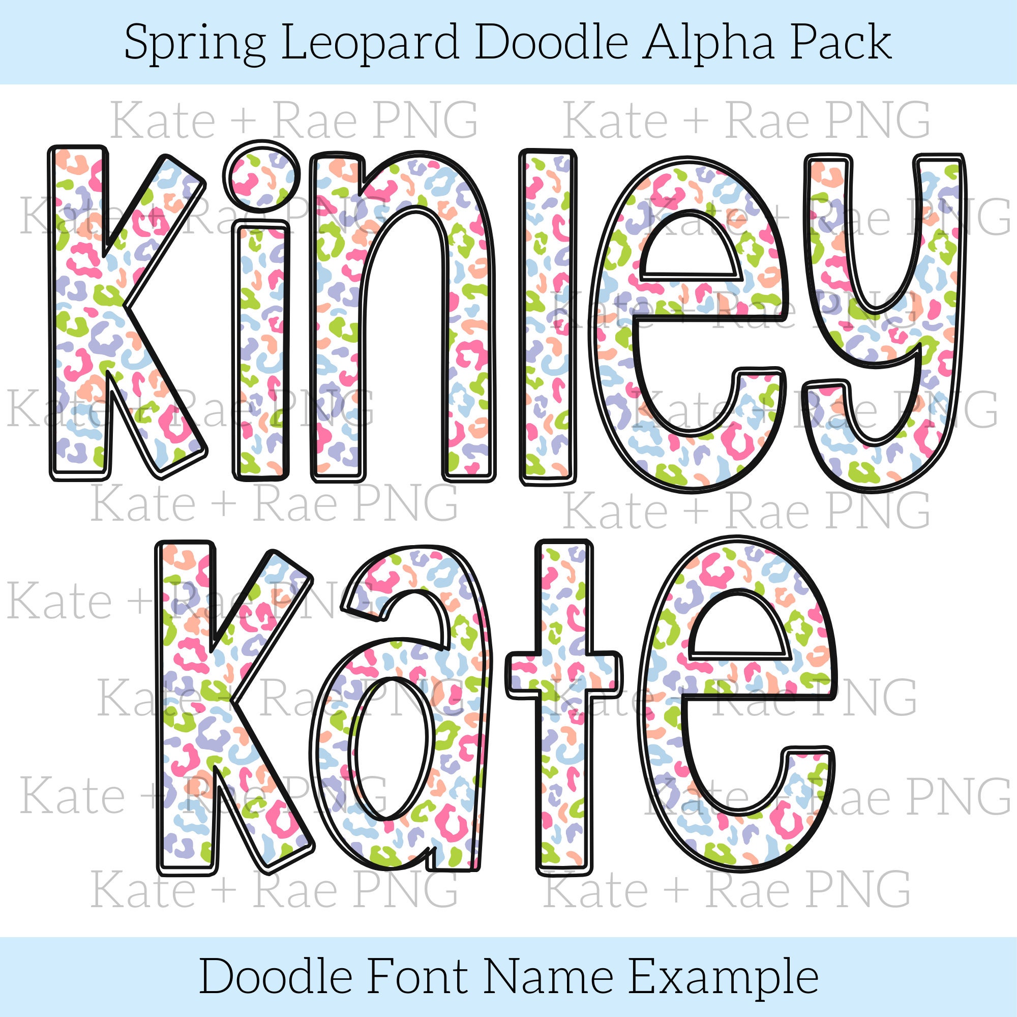 Spring Doodle Leopard Alpha Pack Png Summer Leopard Alpha Pack Png ...