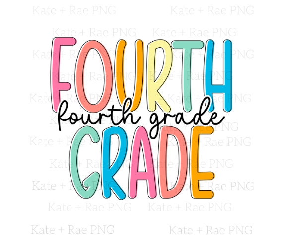 Fourth Grade Png Fourth School Png Back to School Png - Etsy