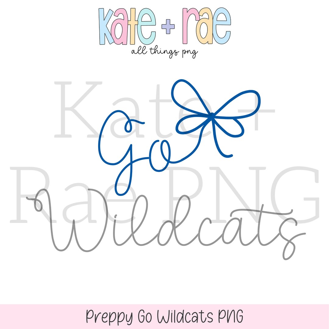 Preppy Go Wildcats Png Wildcats Team Spirit Png Blue and Grey Wildcats ...