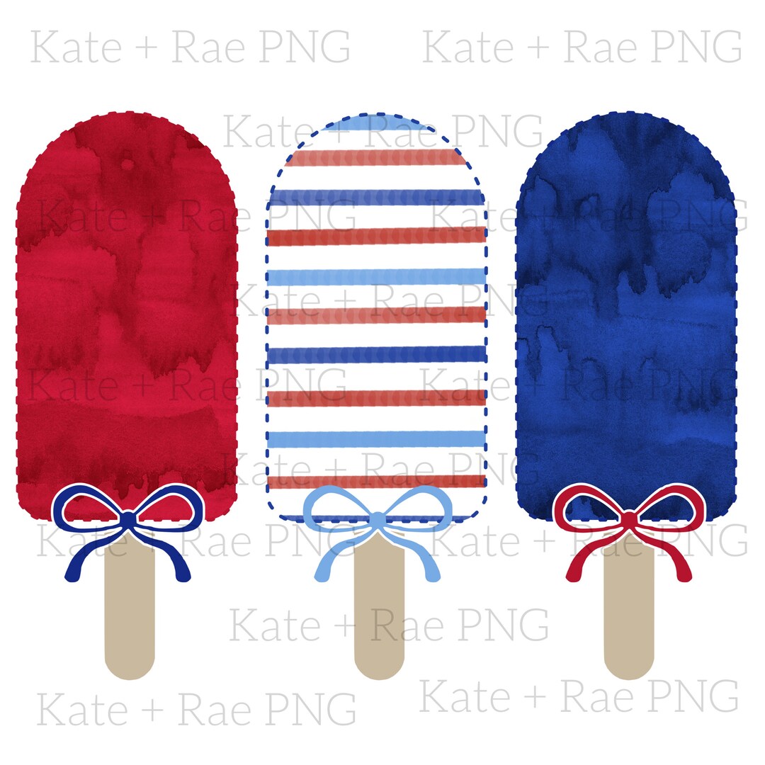Watercolor Patriotic Popsicle Png - Patriotic Popsicle Png - Kids ...