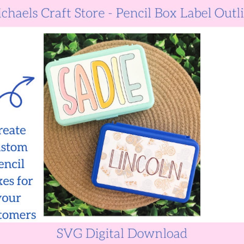 Pencil Box Svg - Etsy