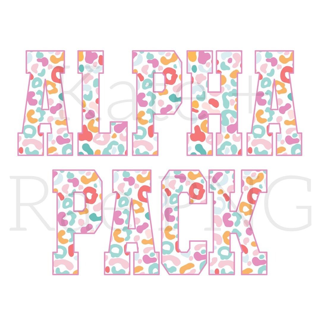 Bright Summer Leopard Varsity Alpha Pack Png - Summer Leopard Alpha ...