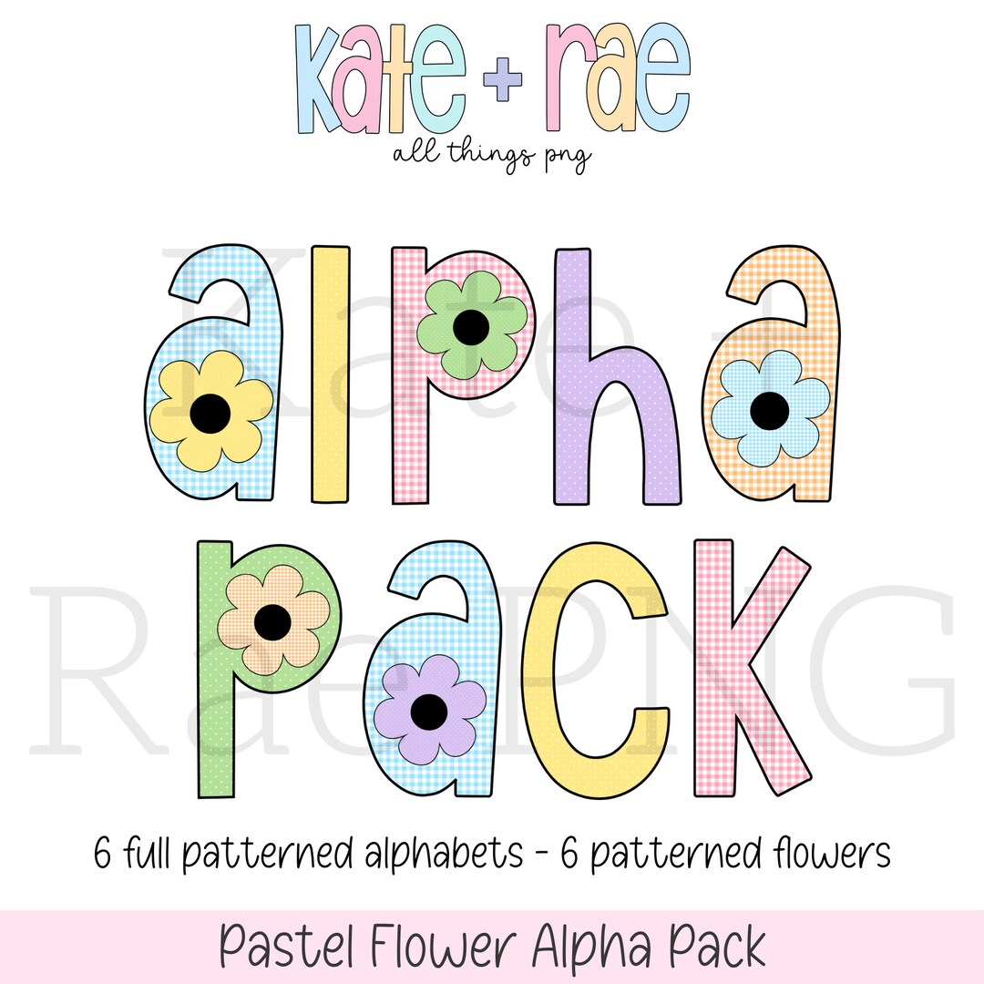 Pastel Flower Alpha Pack Png Summer Alpha Pack Png Floral Doodle Alpha ...