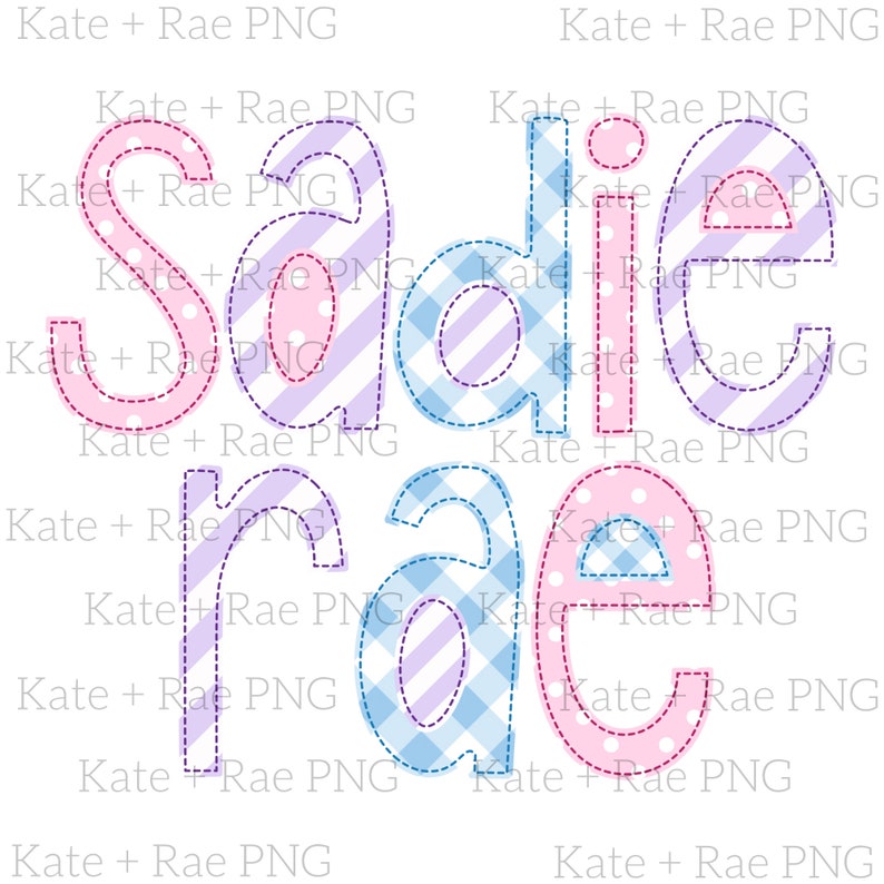 Spring Faux Applique Alpha Pack Png Spring Two Toned Alpha Pack Png ...