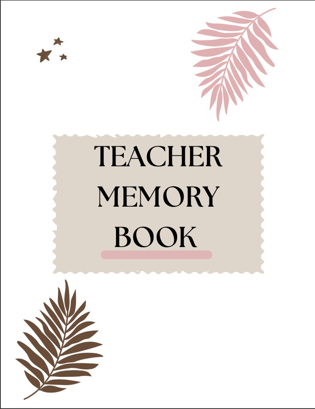 Year End Teach Memory Book - Etsy
