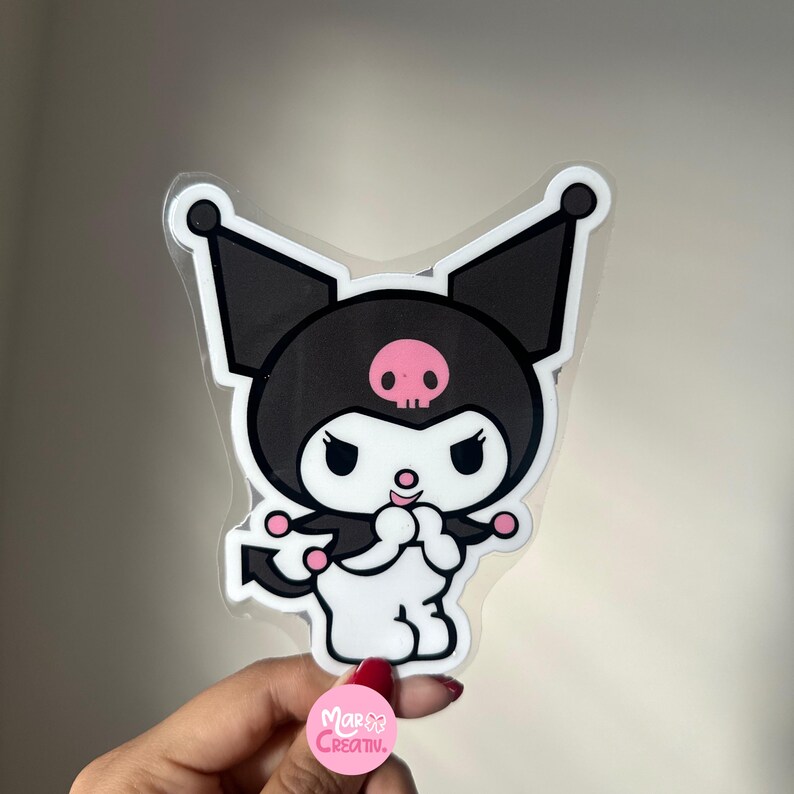 Kuromi Waterproof Sticker Decal, Bumper Sticker, Pinky Girly,car Window ...
