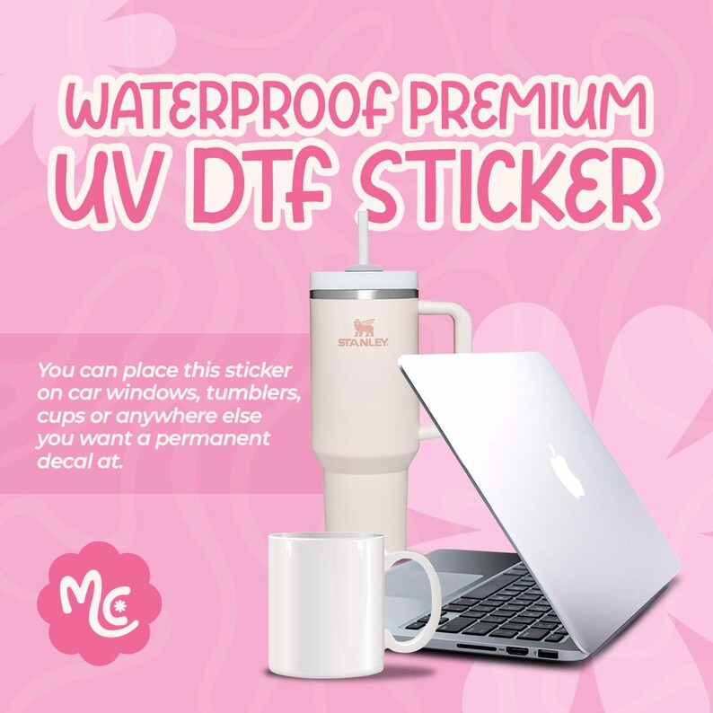 Kuromi Waterproof Sticker Decal, Bumper Sticker, Pinky Girly,car Window ...