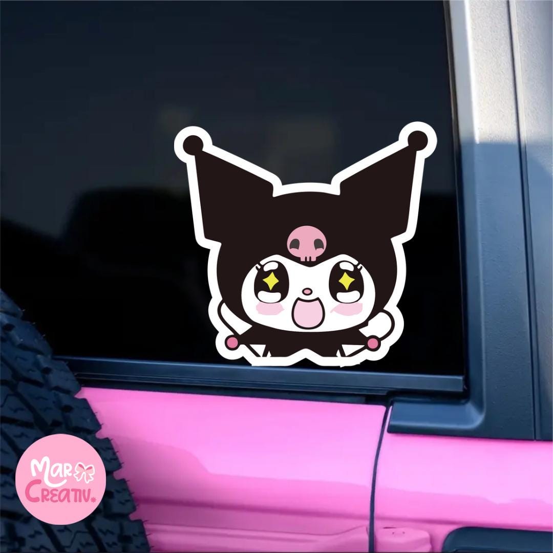 Kawaii Kuromi Waterproof Sticker Decal, Bumper Sticker, Pinky Girly,car ...