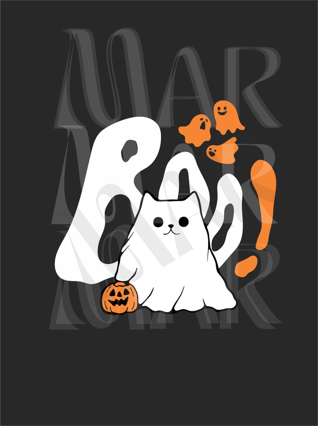 Boo Cat Png and Pdf Vector File, Spooky Vibes, Digital File ...