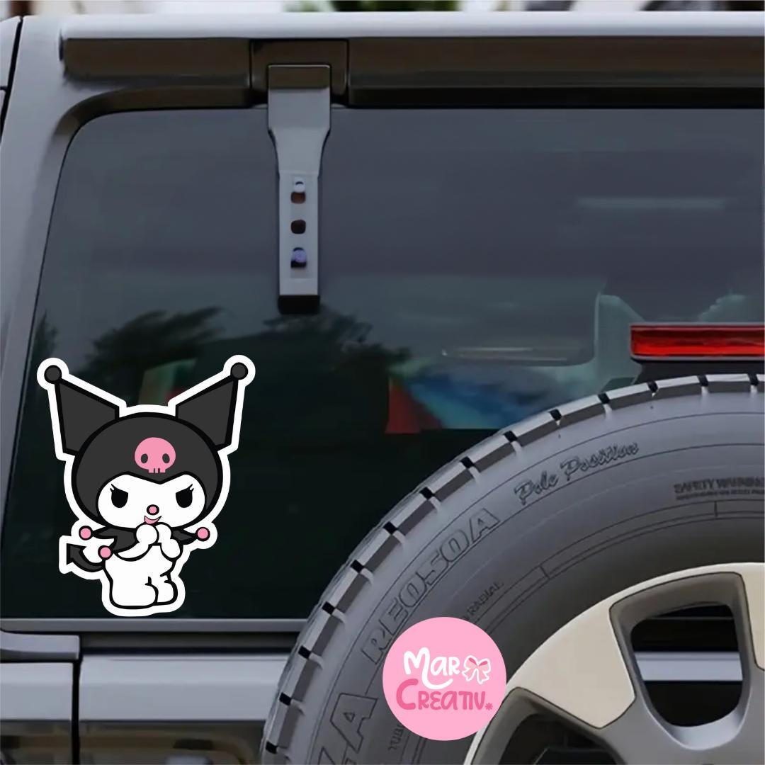 Kuromi Waterproof Sticker Decal, Bumper Sticker, Pinky Girly,car Window ...