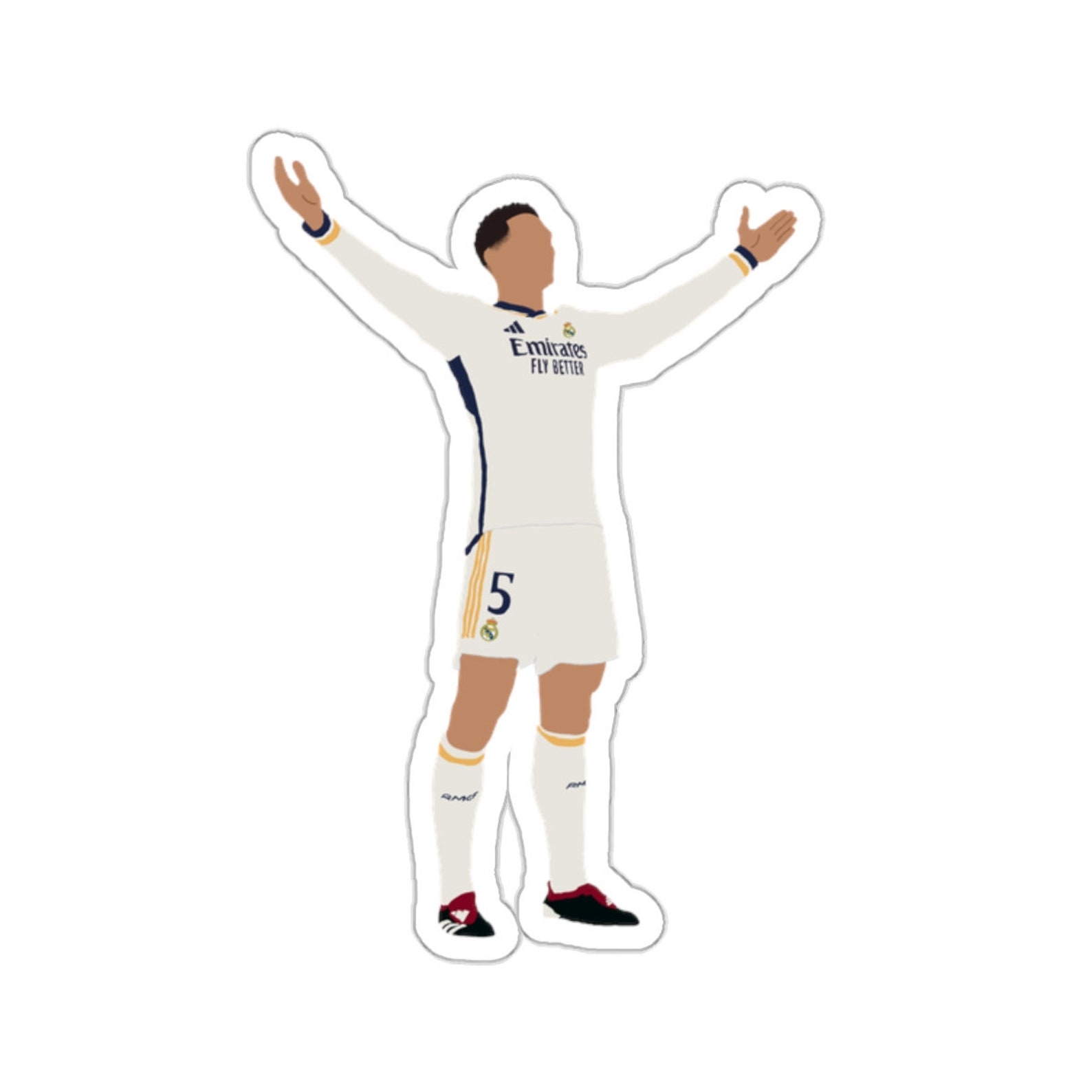 Jude Bellingham Vinyl Sticker, Real Madrid Sticker, Bellingham ...