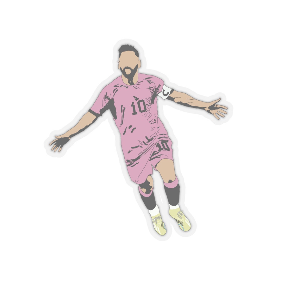 Lionel Messi Vinyl Sticker Miami Messi Sticker Inter Miami - Etsy México