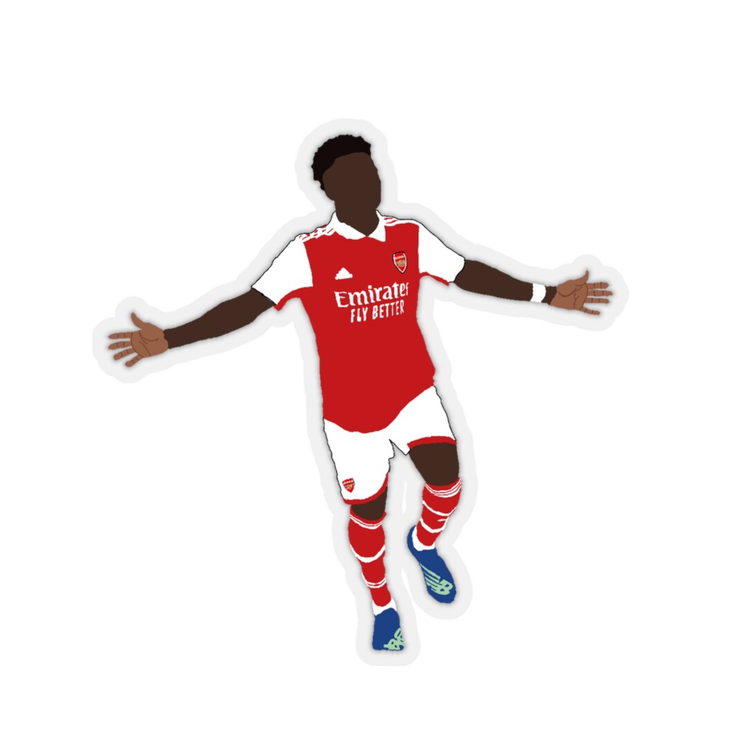Bukayo Saka Vinyl Sticker, Arsenal Sticker, Saka Celebration Sticker ...