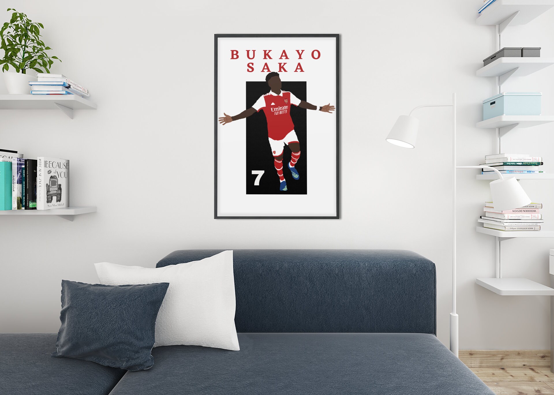 Bukayo Saka Poster, Wall Art Decor, Arsenal Poster, Premier League ...