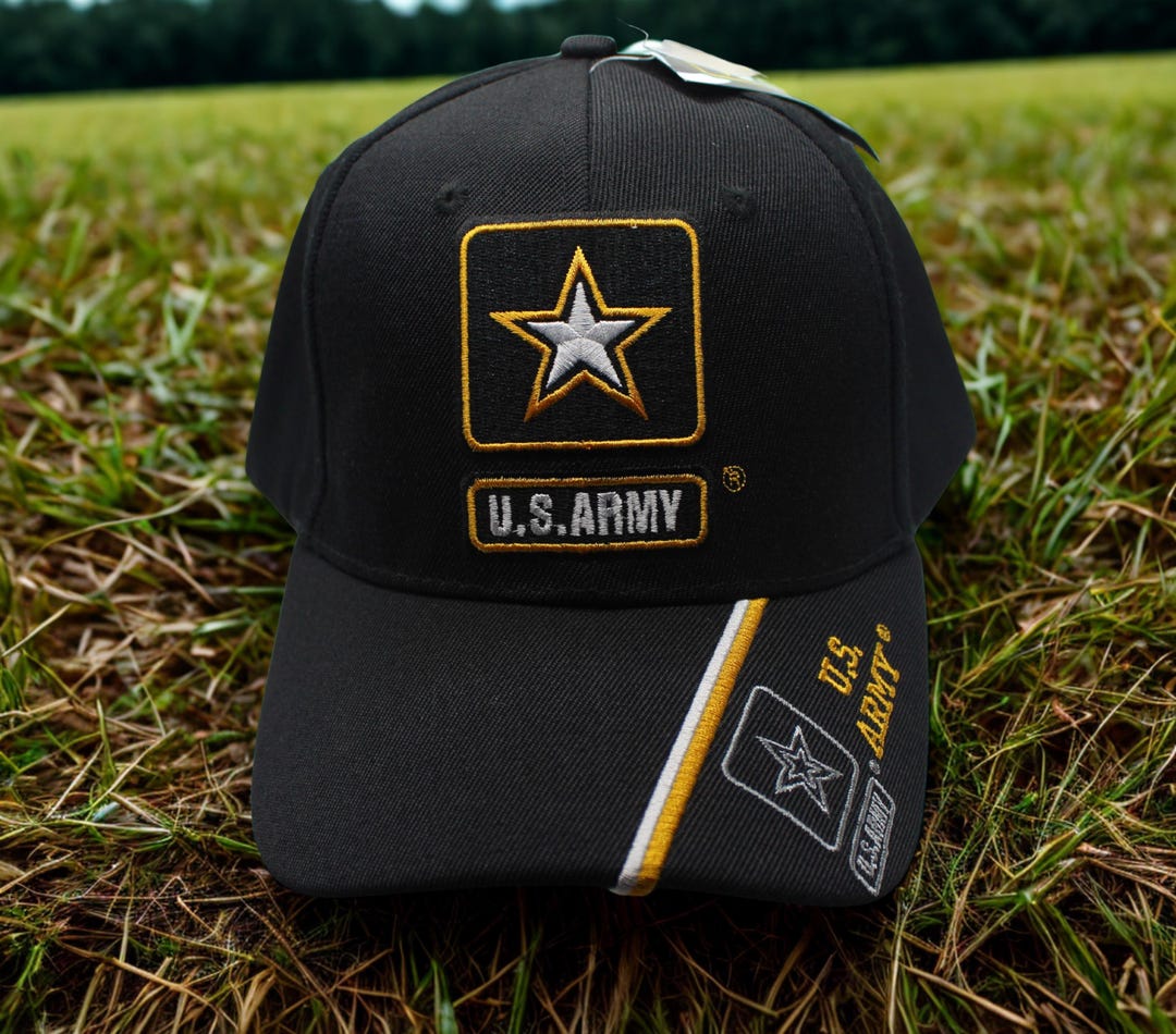 U.S Army Hat. US Army Black Cap. US Army Baseball Cap. Military Hat for ...