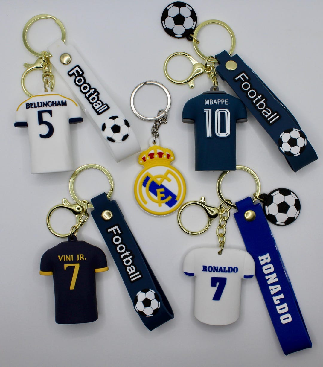 Soccer Keychain. Ronaldo Keychain. Vini Jr. Keychain. Real Madrid ...