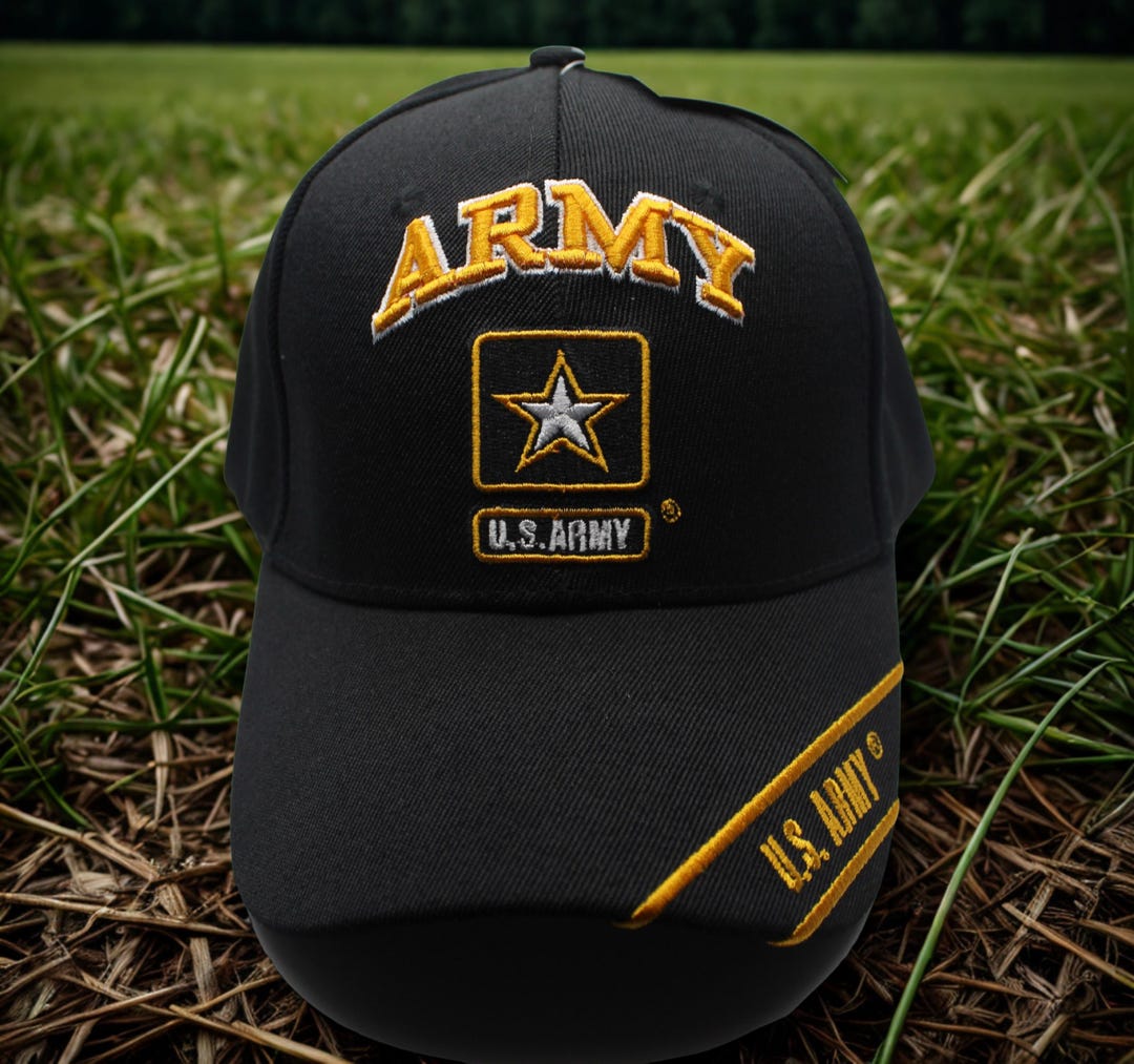 U.S Army Hat. U.S Army Black Cap. US Army Baseball Cap. Veteran Hat ...