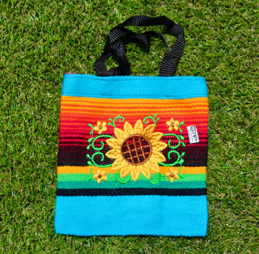 Sunflower Small Sarape Bag. Mexican Sarape Bag. Serape Sunflower Bag ...