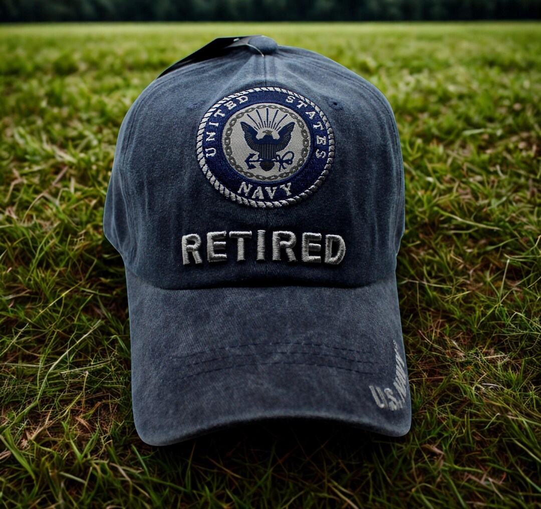U.S Navy Retired Hat. Embroidered US Navy Retired Cap. Military ...