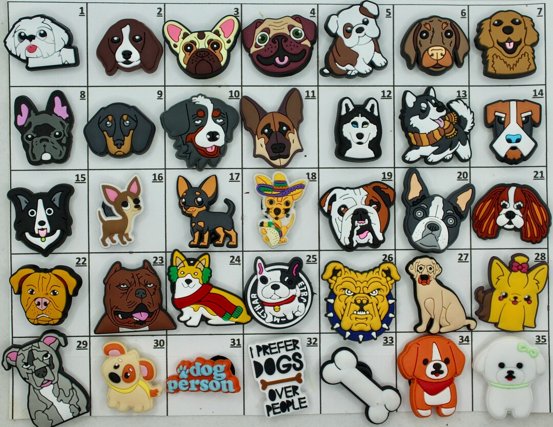 Dog Shoe Charms. Dog Breed Charms. Pet Charm. Shoe Charms for Dog ...