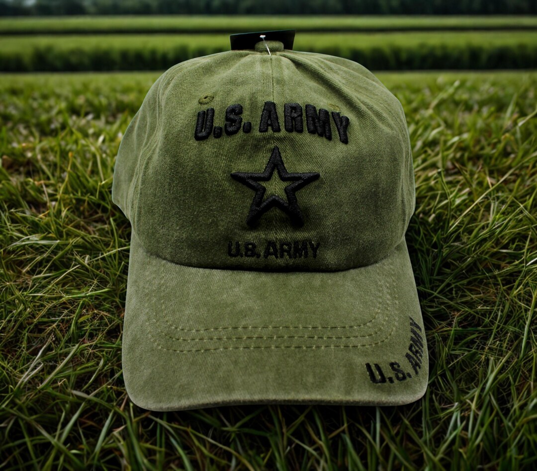 U.S Army Star Hat. US Army Green Cap. Army Adjustable Baseball Cap ...