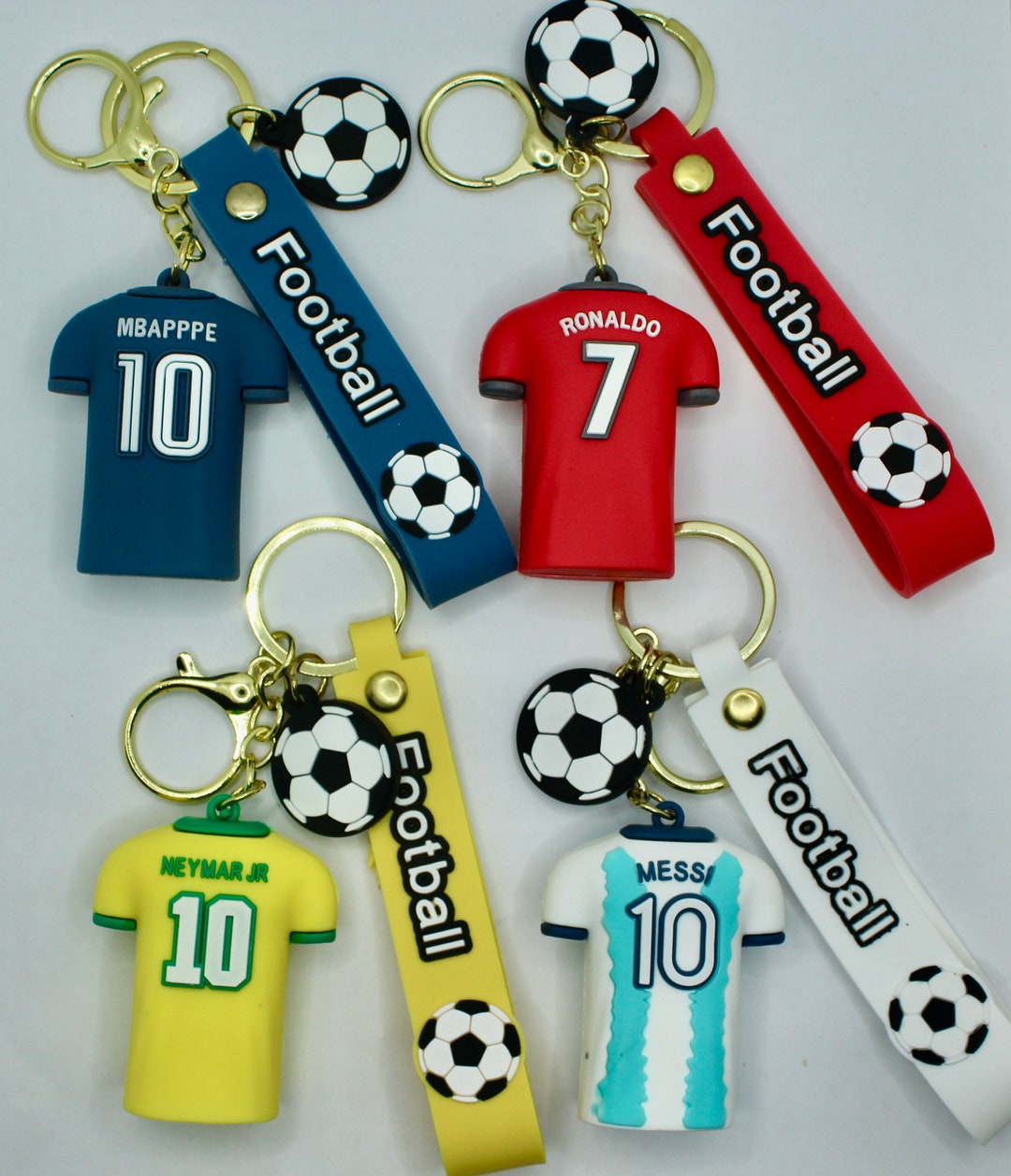 Soccer Keychain. Ronaldo Keychain. Neymar Keychain. World Cup Messi #10 ...