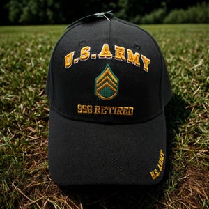 SSG Retired U.S. Army Hat. Army Veteran Hat – Veteran Army Cap ...