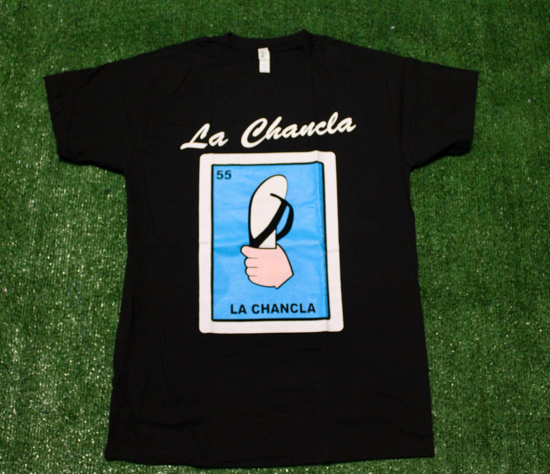 La Chancla Mexican Loteria T-shirt – 100% Cotton, Black Graphic Tee ...
