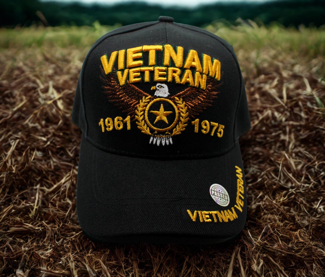 Vietnam Veteran Hat. Embroidered Vietnam Veteran 1961-1975 Cap. Vietnam ...