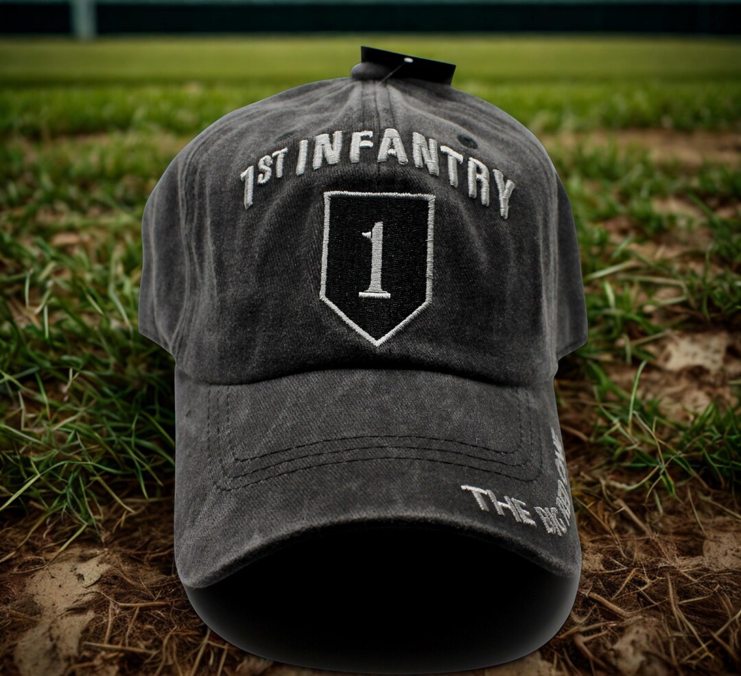 Big Red One Army Hat. 1st Infantry Division Veteran Cap. U.S Army Black ...