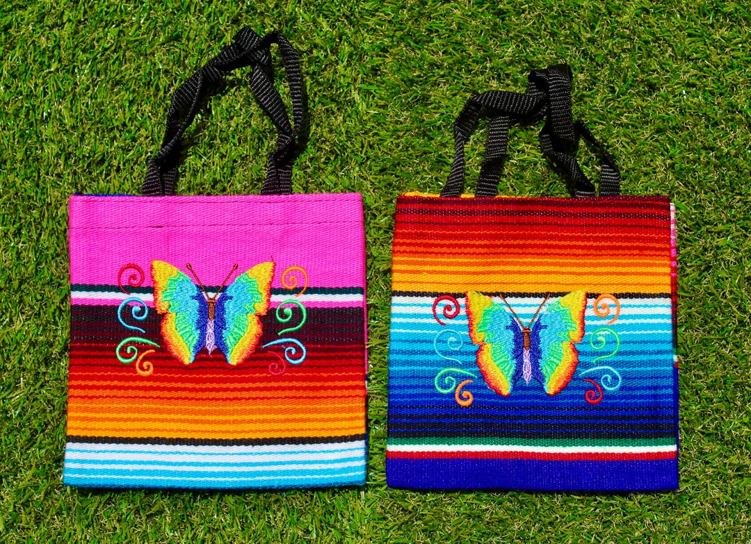 Butterfly Small Sarape Bag. Mexican Sarape Bag. Serape Butterfly Bag ...