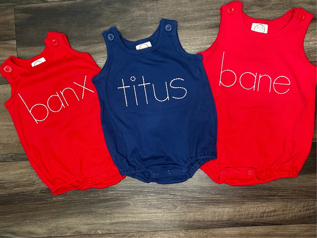 Baby Boy Name Bubble / Cute Boys Outfit / Name Romper Gift / Summer ...