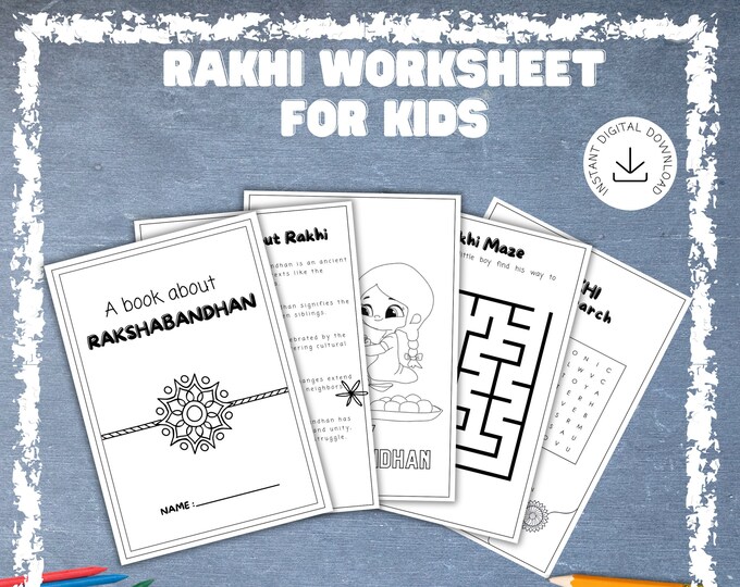 Raksha Bandhan Kids Activity Sheets | Rakhi Puzzle, Maze (PDF Pattern ...