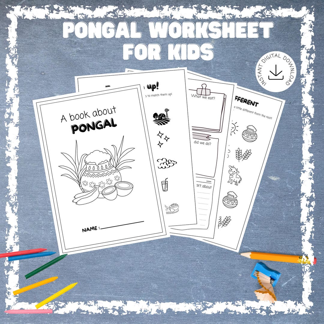 Pongal Activity Book for Kids | Festival Coloring Pages (printable ...