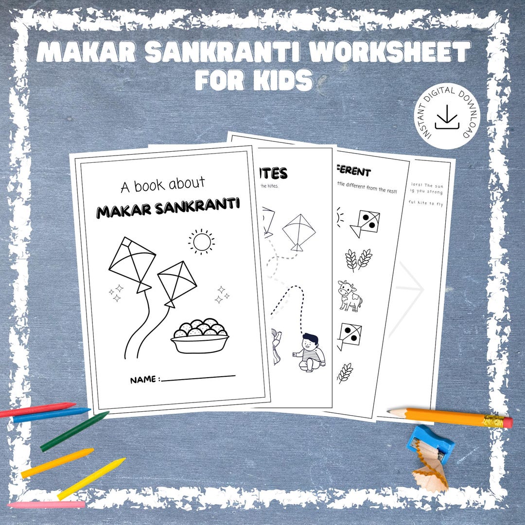 Makar Sankranti Activity Sheets for Kids | Printable Uttrayan ...