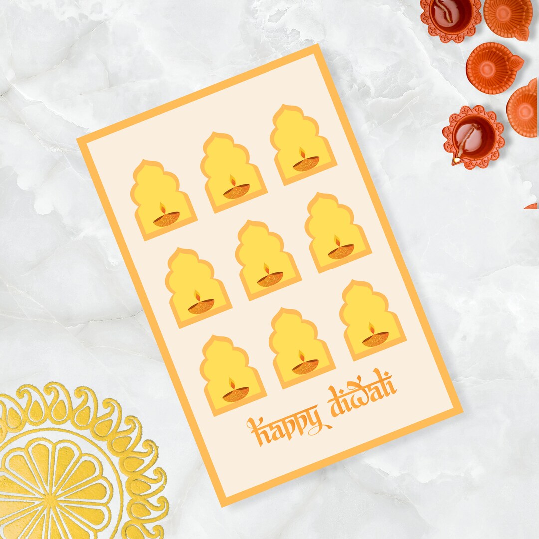 Happy Diwali Card | Deepavali | South Asian Cards | Desi Cards | Set of ...