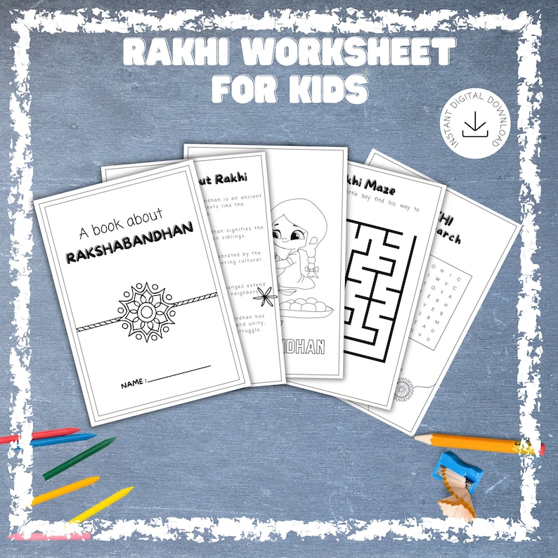 Raksha Bandhan Kids Activity Sheets | Rakhi Puzzle, Maze (PDF Pattern ...