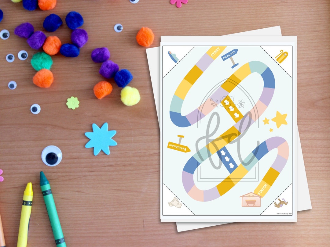 Advent Printable Mary and Joseph Board Game for Kids - Etsy