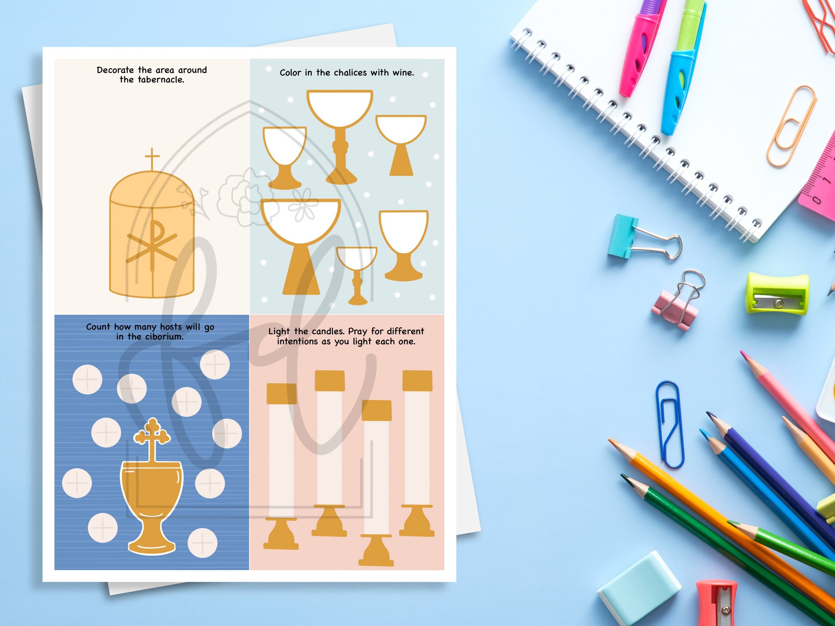 Catholic Mass Printable Activity for Toddlers, Kids - Etsy