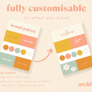 Brand Colour Palette Template - Editable Canva Template - Small ...