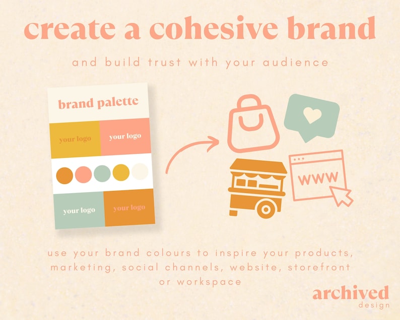 Brand Colour Palette Template - Editable Canva Template - Small ...