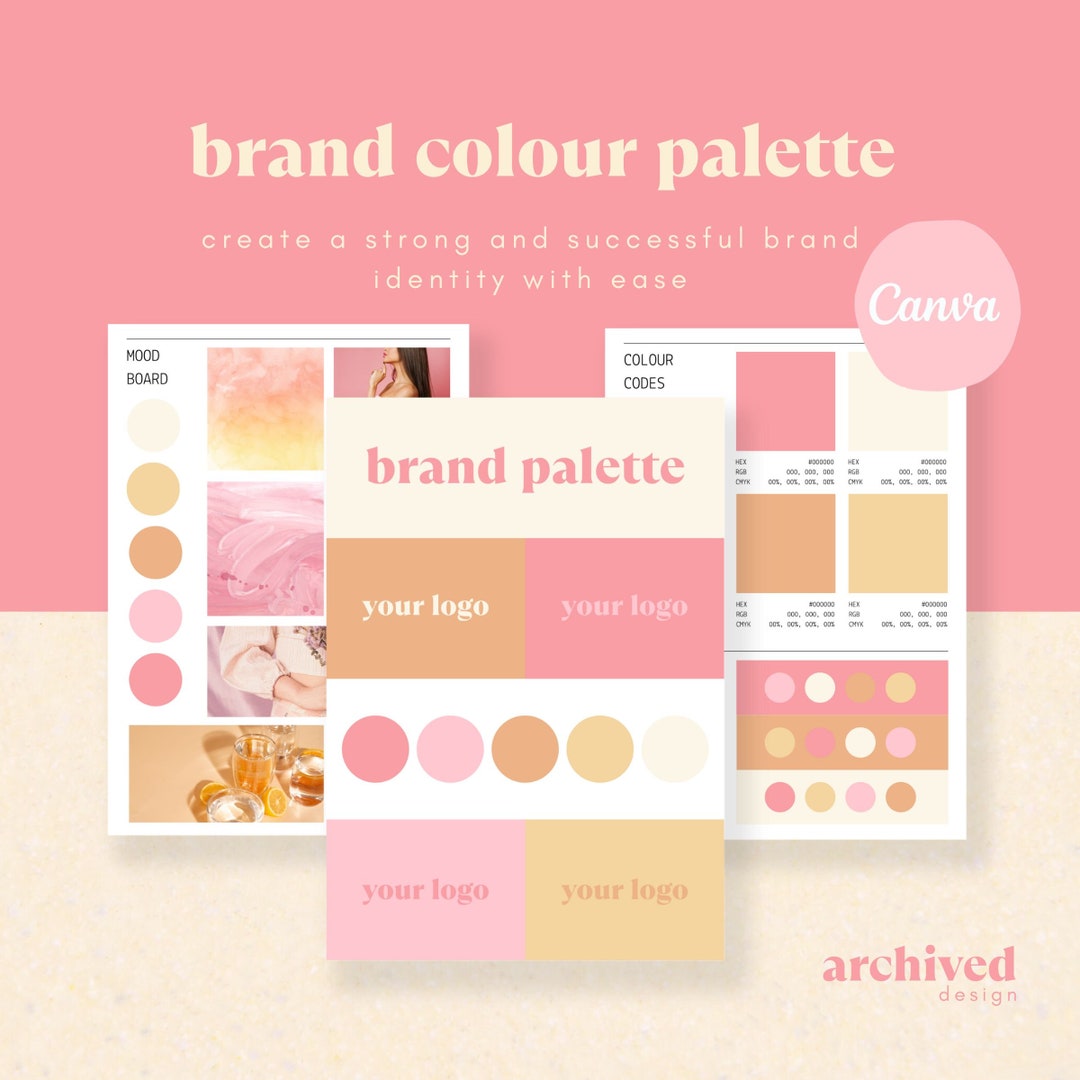 Brand Colour Palette Canva Template Branding Kit Small Business Brand ...