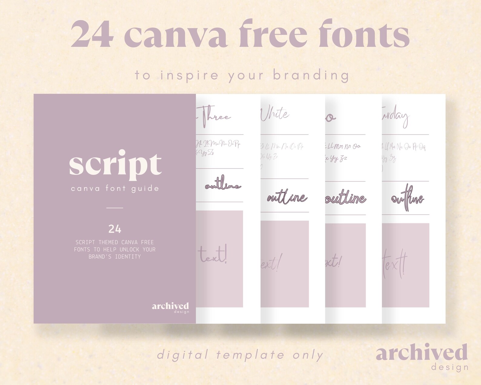 Script Canva Font Guide Font Bundle for Small Business Editable Canva ...