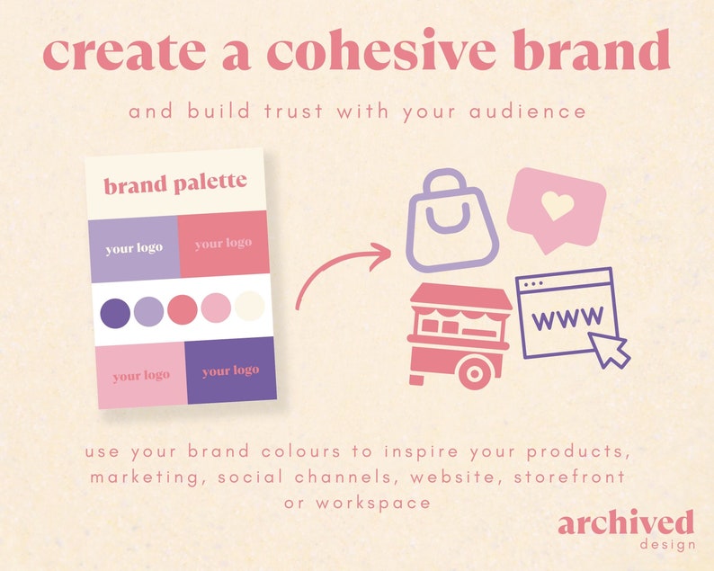 Brand Colour Palette Template - Editable Canva Template - Small ...