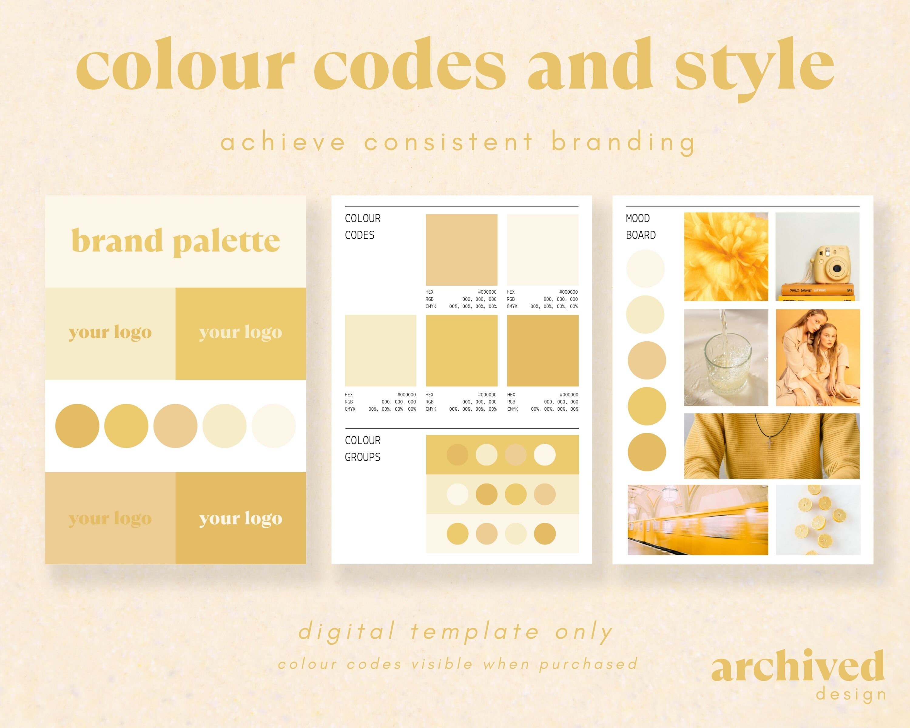 Brand Colour Palette Template Editable Canva Template Small Business ...