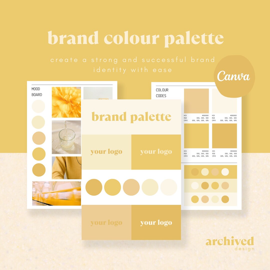 Brand Colour Palette Template - Editable Canva Template - Small ...
