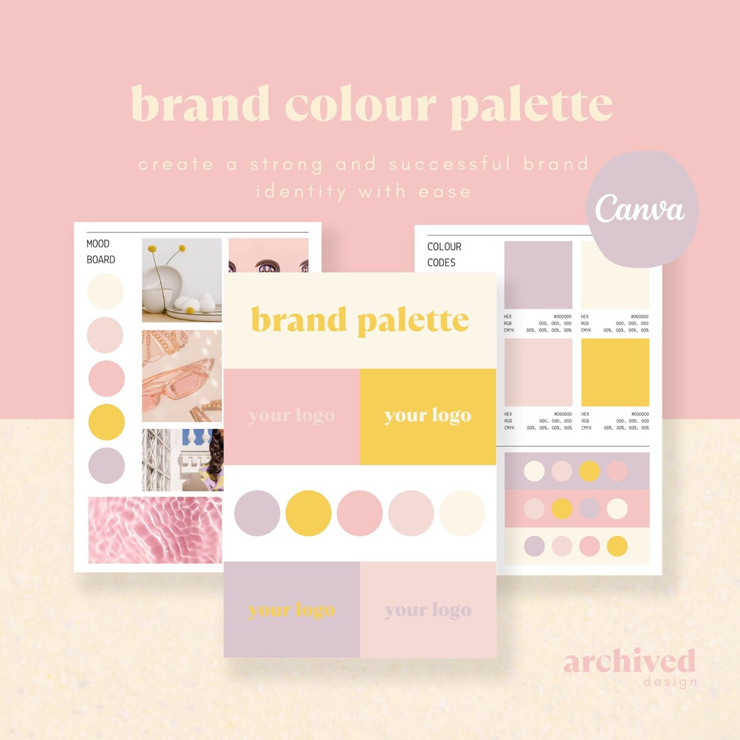 Brand Colour Palette Template - Editable Canva Template - Small ...