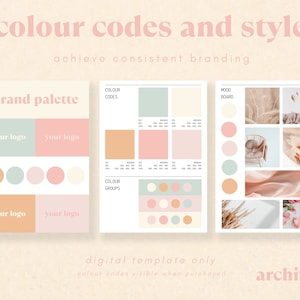 Brand Colour Palette Template - Editable Canva Template - Small ...