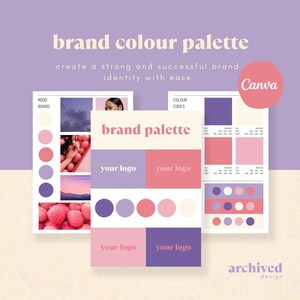 Brand Colour Palette Template - Editable Canva Template - Small ...