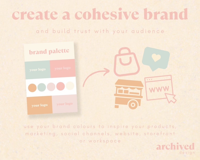 Brand Colour Palette Template - Editable Canva Template - Small ...